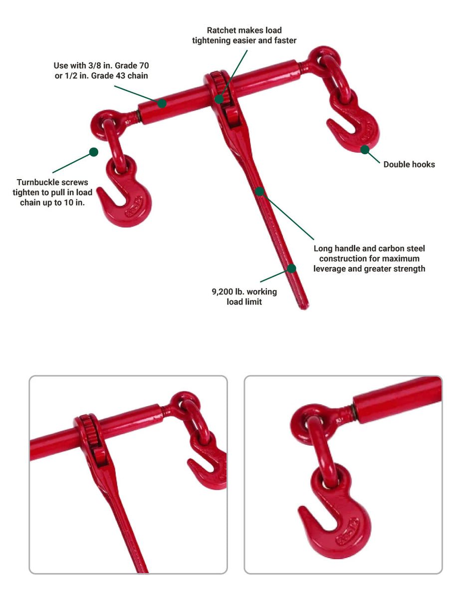 (4850643.ULT) Ultra-Tow 3/8-In. Rachet Load Binder | 9,200-Lb. Capacit ...