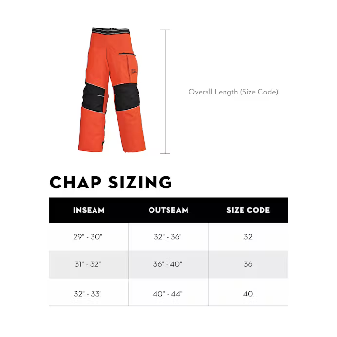 Stihl | Pro Mark™ Apron Chaps | 9 Ply - 36" - Orange (0000 886 3905 ...