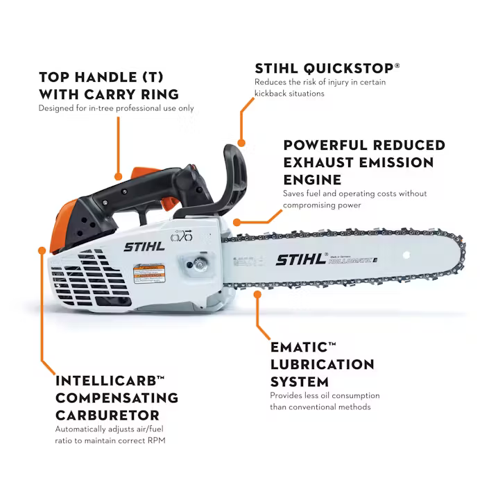 Stihl | MS 194 T Gas Chainsaw | 14 in. Lightweight Bar with STIHL PICC ...