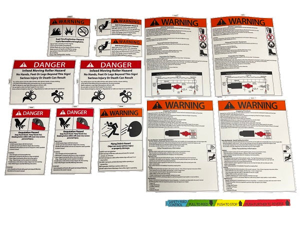 (785180) DECAL SET, CHIPPER WARNINGS – Foards