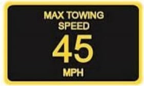 (791123) MAX TOWING SPEED DECAL – Foards
