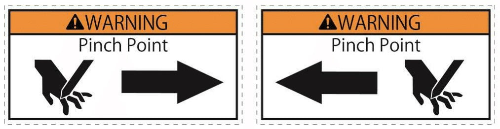 (BR002505) DECAL PINCHPOINT WARNING (DISLODGER) – Foards